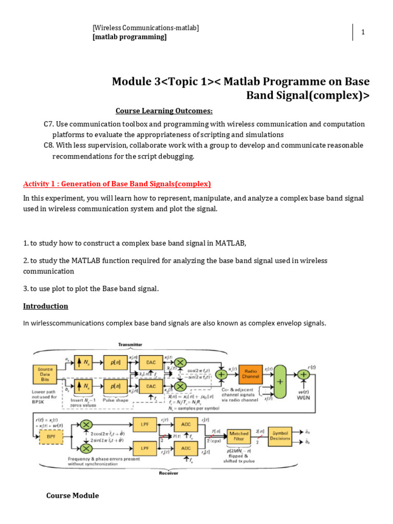Module 3 - Lab-3 | PDF | Phase (Waves) | Bandwidth (Signal Processing)