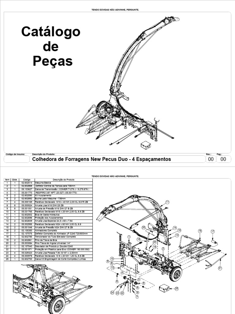 Catálogo de Peças New Pecus Duo | PDF | Parafuso | Bens manufaturados