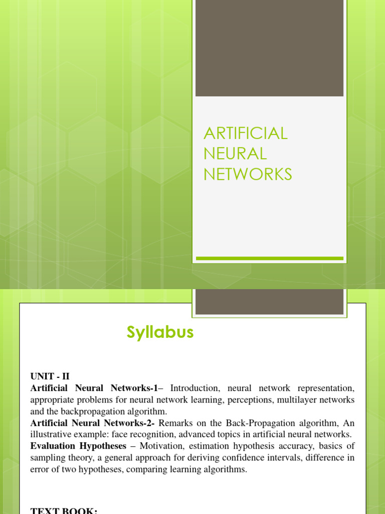 ML Unit-2 | PDF | Artificial Neural Network | Neuron