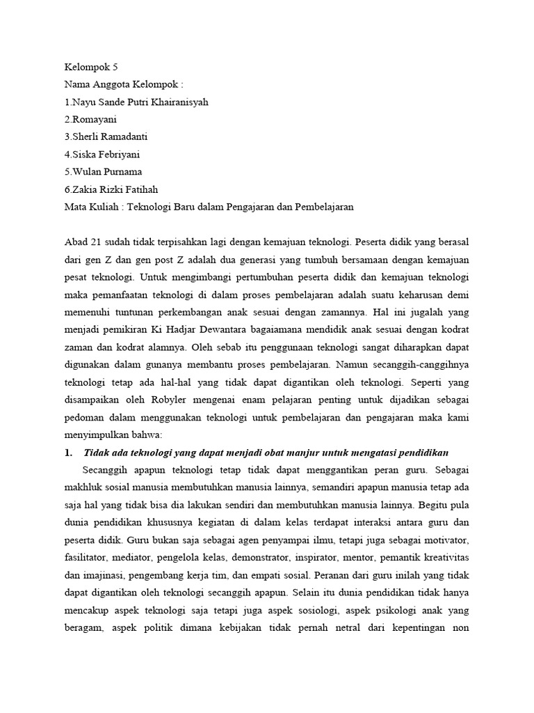 Topik 4 Ruang Kolaborasi Kel 5 TBPP | PDF