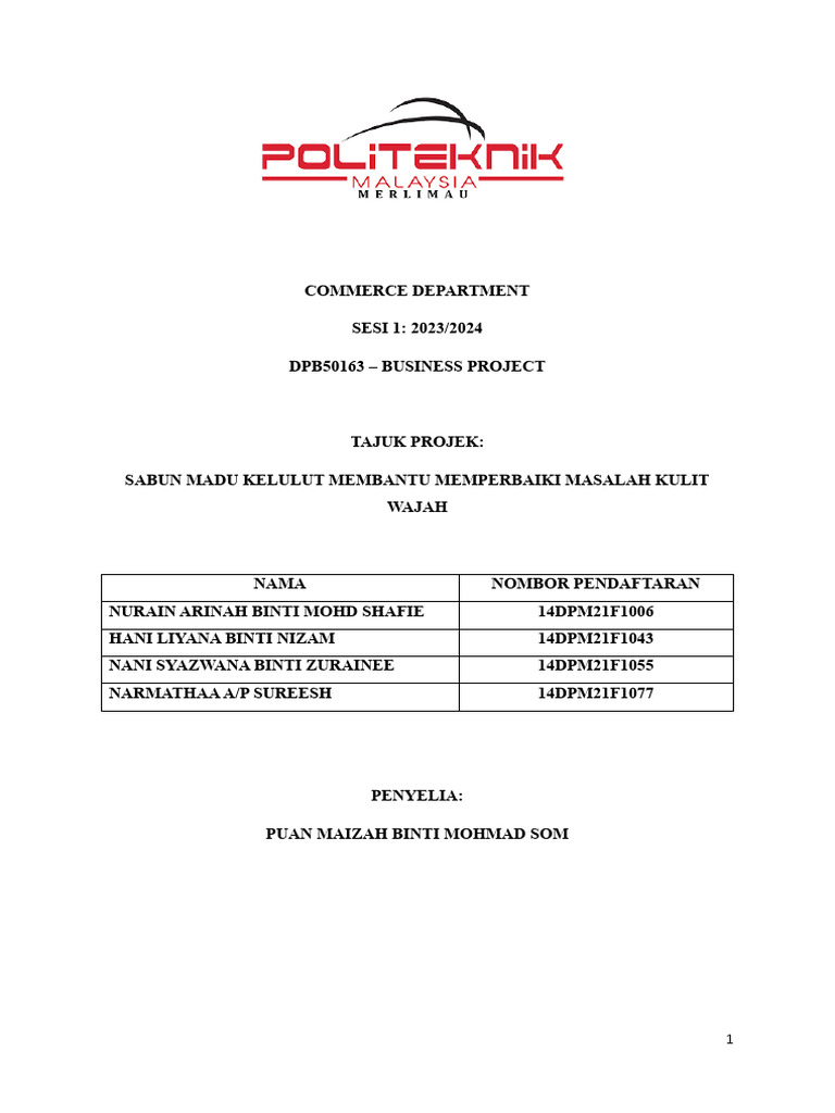 Dpb50163 - Business Project (Proposal Report) | PDF