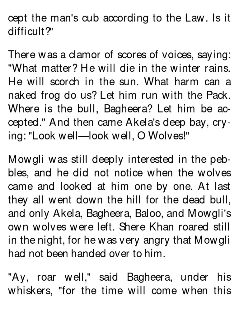 The Jungle Book-22-28 | PDF | Bagheera | Shere Khan