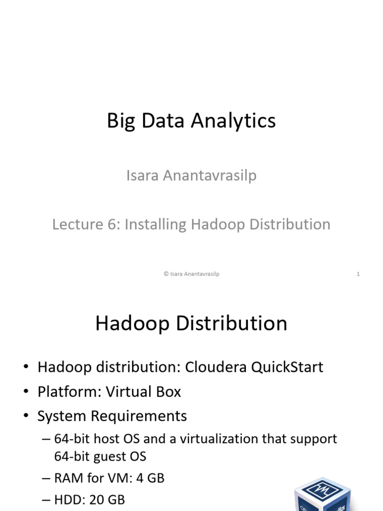 Big Data Analytics - Lecture 6 | PDF | Apache Hadoop | Map Reduce
