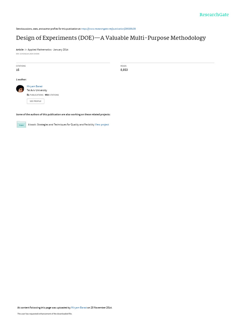 AM DesignofExperiments | PDF | Experiment | Simulation