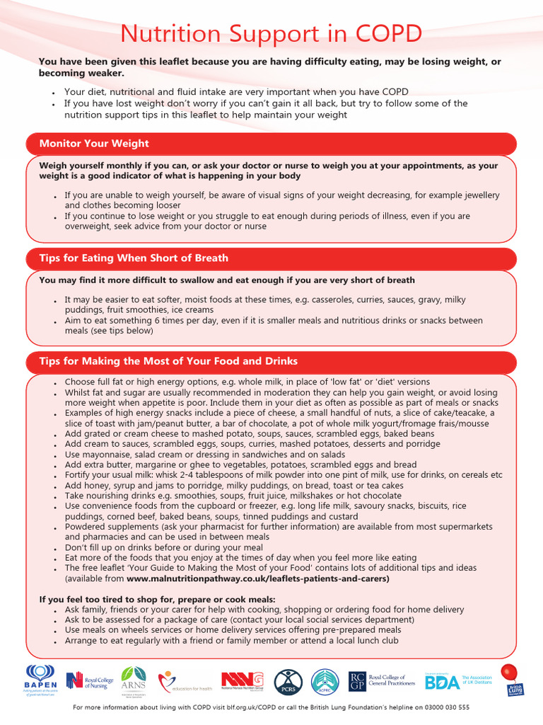 Nutrition Support in COPD | PDF | Dietary Supplements | Dieting