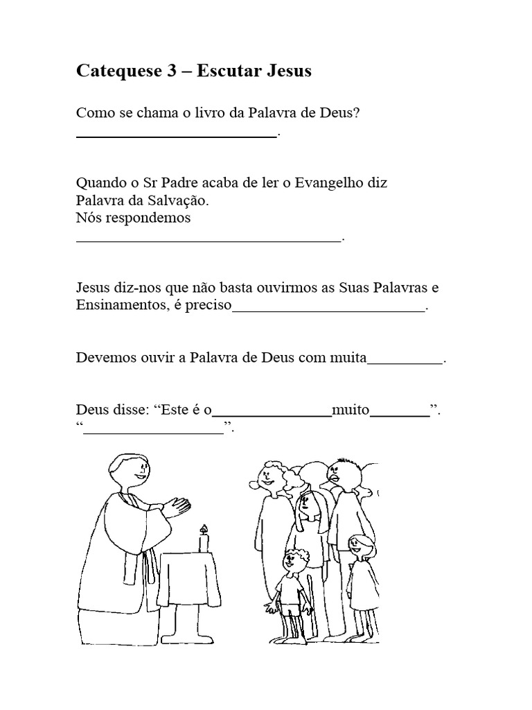 Catequese: A Importância de Escutar Jesus | PDF | Autoajuda