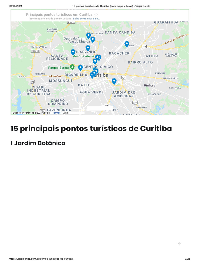 15 Pontos Turísticos de Curitiba (Com Mapa e Fotos) - Viajei Bonito ...