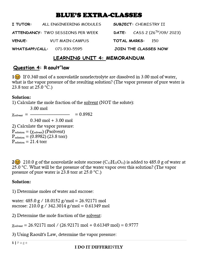 Chemistry Ii Unit 4 Paper 02 | PDF | Mole (Unit) | Water