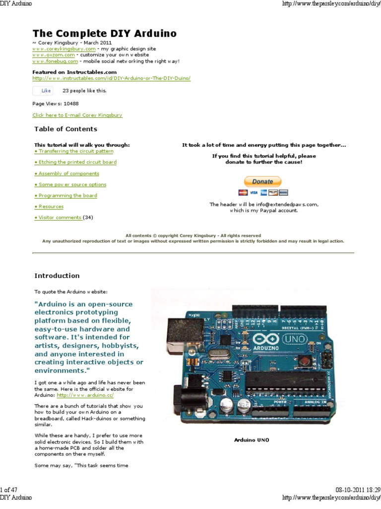 DIY Arduino | Download Free PDF | Printed Circuit Board | Arduino