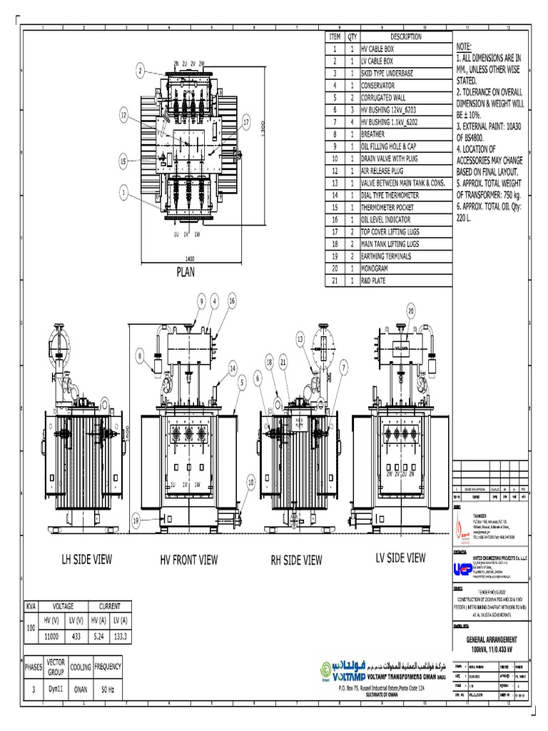DC 1705 GM Customer Drawings | PDF