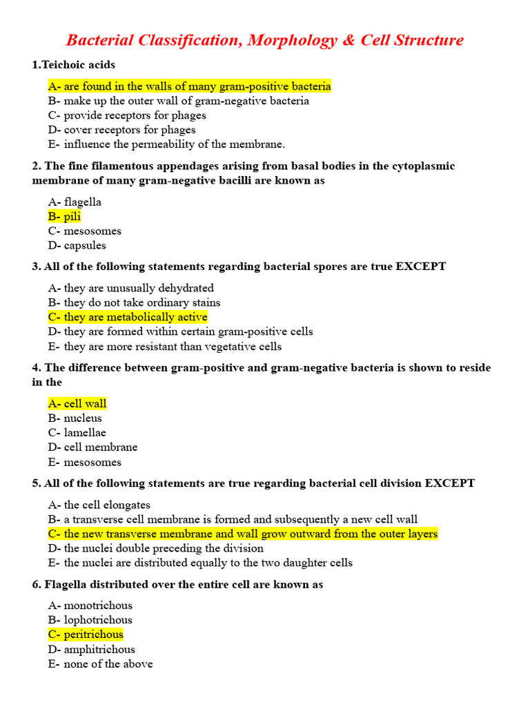 Micro MCQs | PDF | Antibody | Bacteria