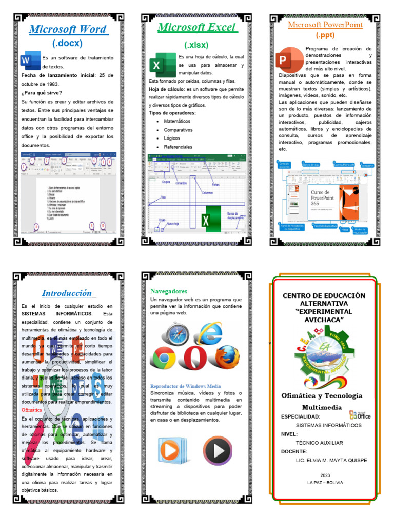 Programa Triptico Expoferia | PDF | Multimedia | Microsoft