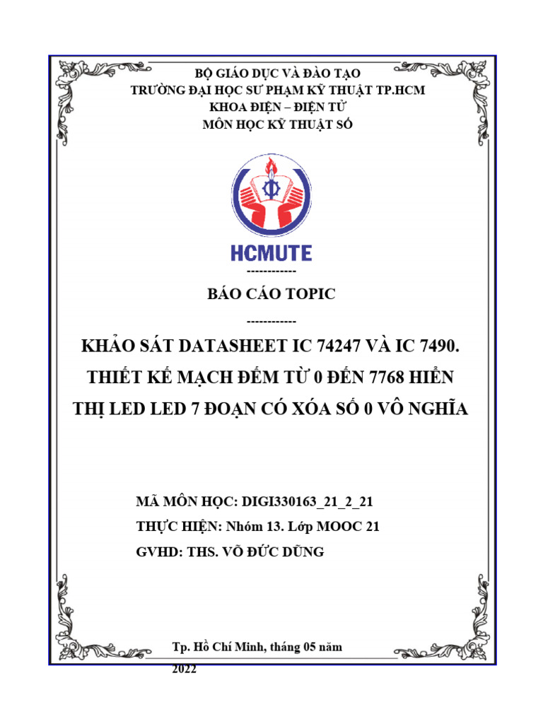 Khảo Sát Datasheet Ic 74247 Và Ic 7490. Thiết Kế Mạch Đếm Từ 0 Đến 7768 ...