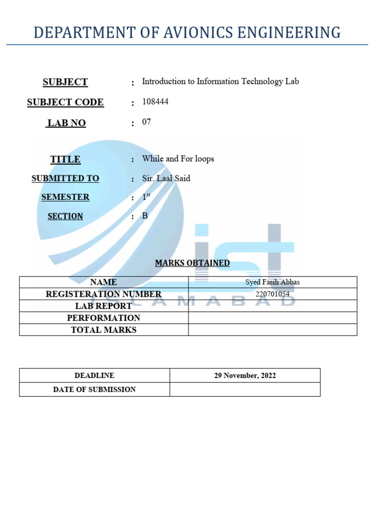 Programing Using While And For Loops Pdf Control Flow Computer 7854