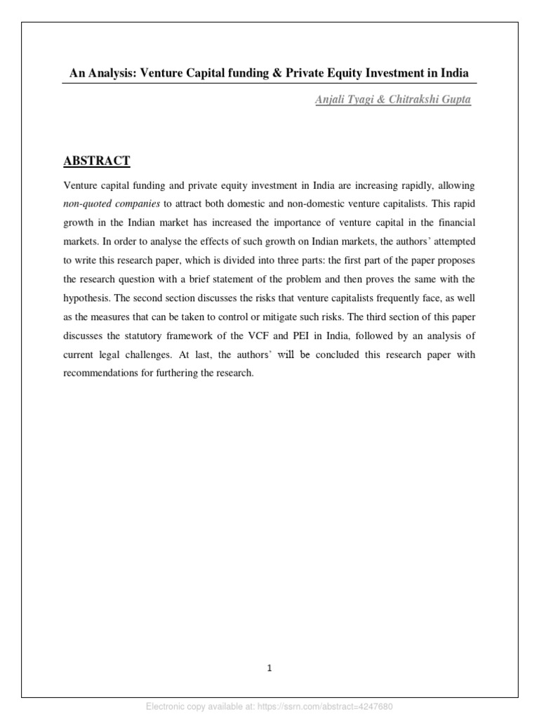 FMR Project | PDF | Corporate Finance | Venture Capital