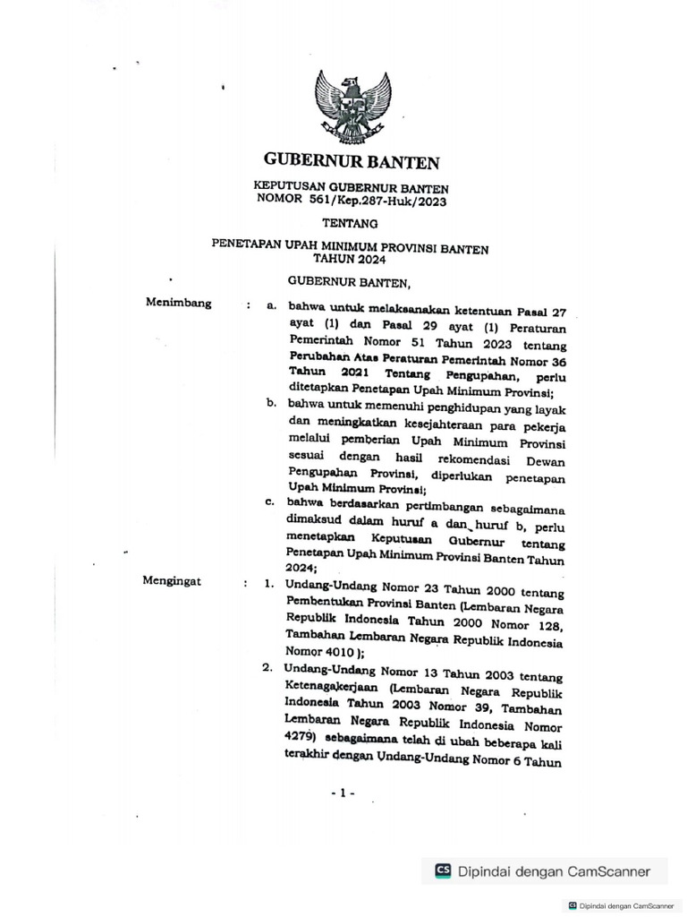 SK Ump Banten 2024 | PDF