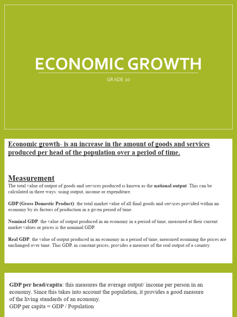 Economic Growth | PDF | Cost Of Living | Economic Growth