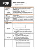 Force and Motion For 4th-Grade :lesson Plan and Worksheet | PDF ...