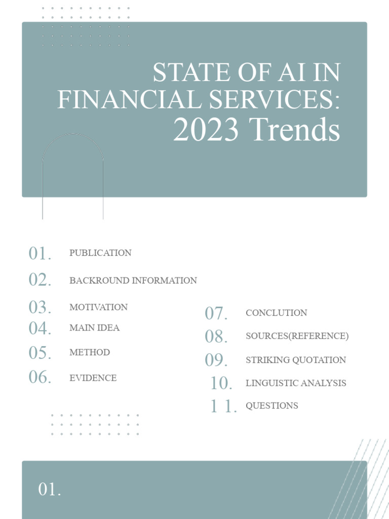 State of AI in Financial Services 2023 Trends | PDF | Graphics Processing Unit | Artificial ...