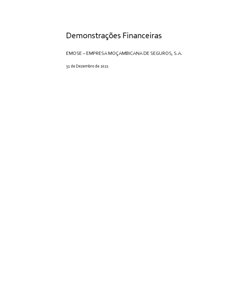 RelatorioEContas EMOSE 2021 | PDF | Impostos | Seguro