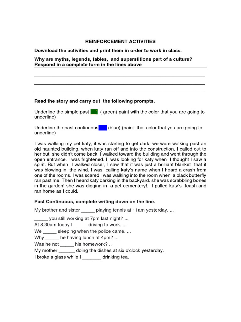 Reinforcement Activities | PDF