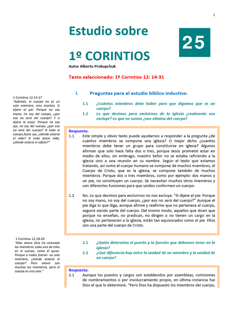 1 - Corintios Cap 13 | PDF | Cristo (título) | Primera epístola a los corintios