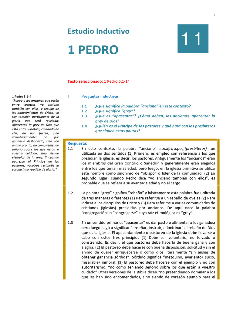 1 Pedro | PDF | San Pedro | Pablo el apóstol