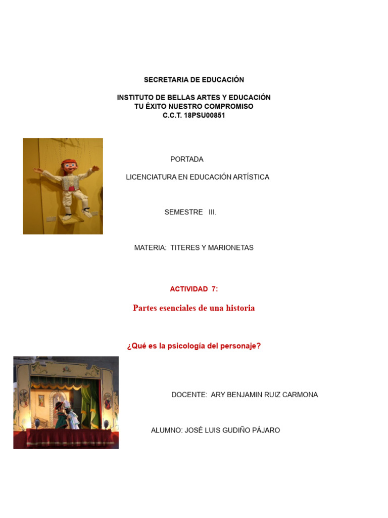 Estructura de una Historia y Personajes | PDF | Cuentos | Sicología