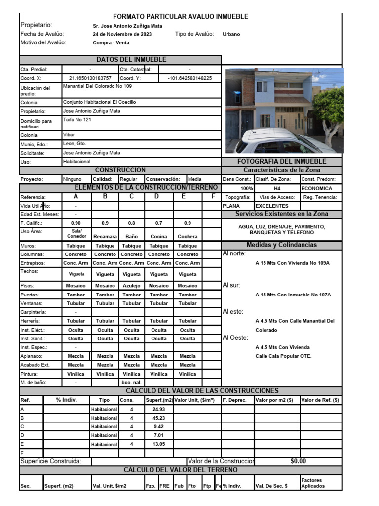 Avaluo Los Murales | PDF