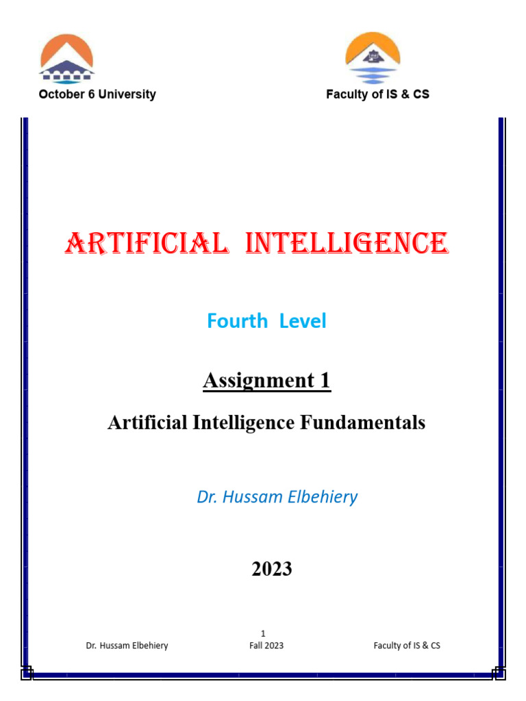 Assignment 1. Ai | PDF | Intelligence | Intelligence (AI) & Semantics