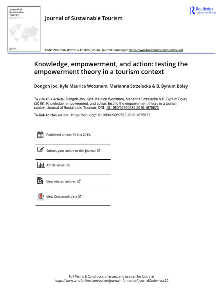 Knowledge, Empowerment, and Action: Testing The Empowerment Theory in A ...