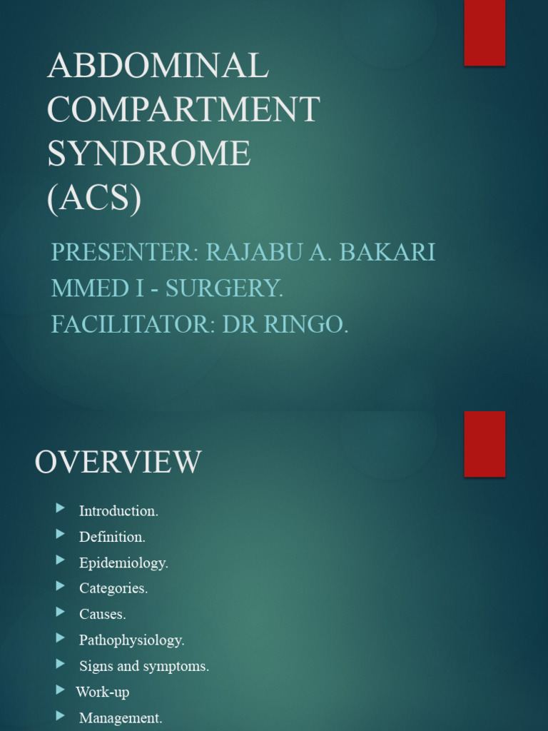 Abdominal Compartment Syndrome - Updated | PDF | Physiology | Medicine