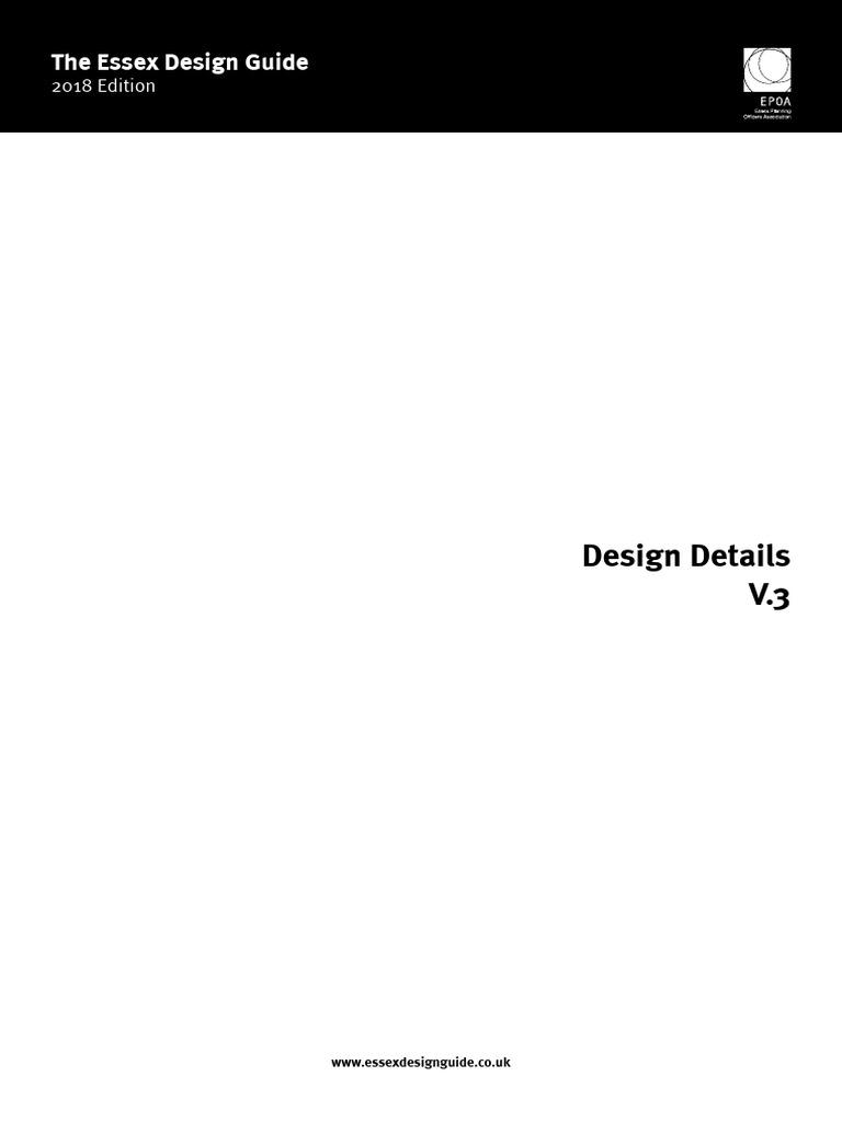 03 ESSEX Design Guide Details v3 | PDF | Parking | Chimney