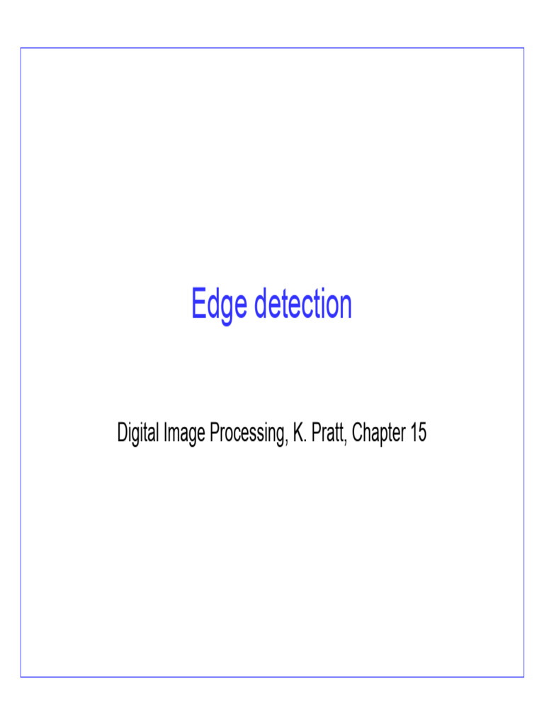 Edge Detection 1 | PDF | Gradient | Algorithms