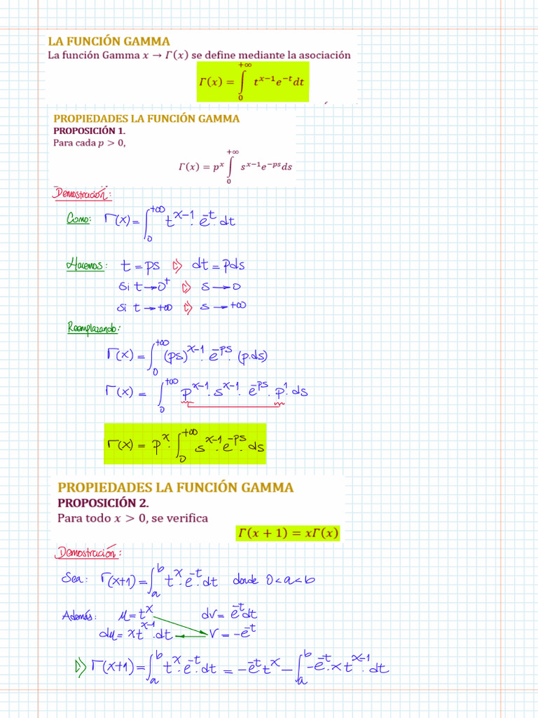 S2. Cálculo Ii - Función Gamma y Beta | PDF