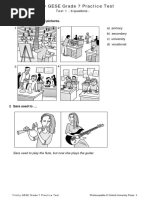 GESE Grade 5 Topic Form | PDF