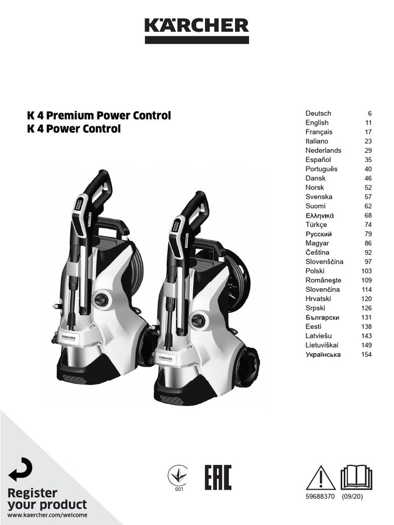 Manual Español Karcher K4 | PDF | Conector eléctrico | Agua