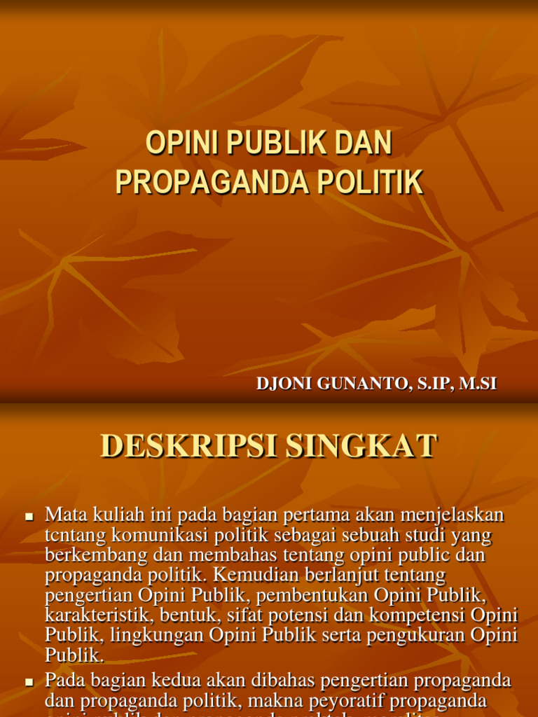 Opini Publik Dan Propaganda Pol | PDF