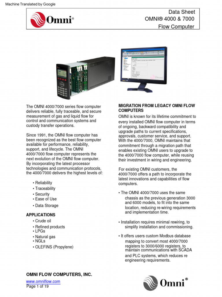 Data Sheet OMNI 4000 7000 | PDF | Programmable Logic Controller | Computer Security
