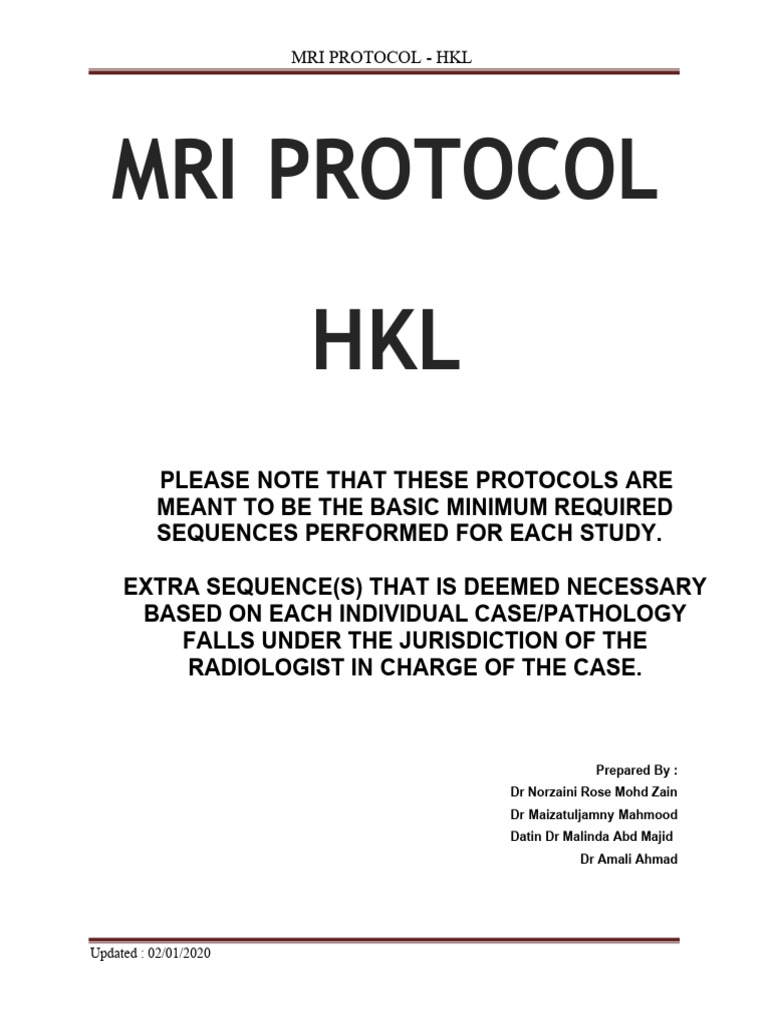 MRI Protocols for Radiologists | PDF | Thrombosis | Human Anatomy