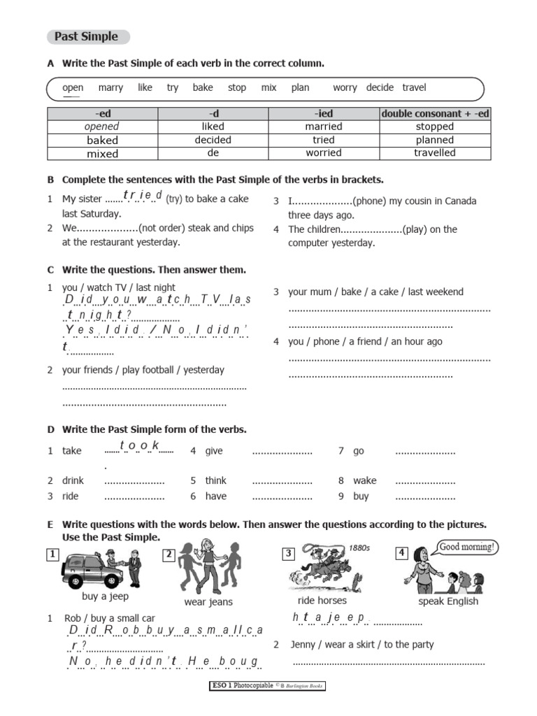 Grammar1-PastSimple 2621 | PDF | Language Families | Languages