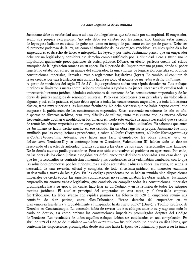 Código de Justiniano | PDF | Justiniano I | Roma antigua