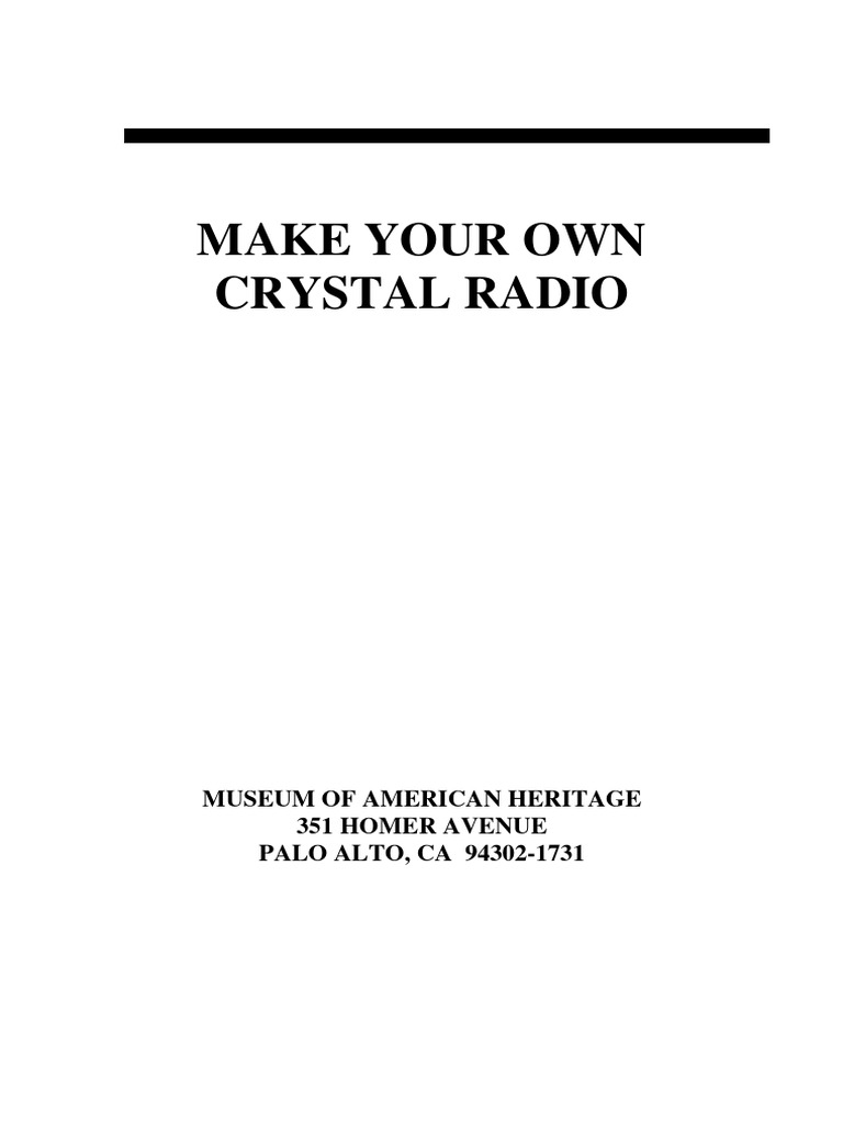 Radio Galena Version 2 Pdf Wire Electromagnetism