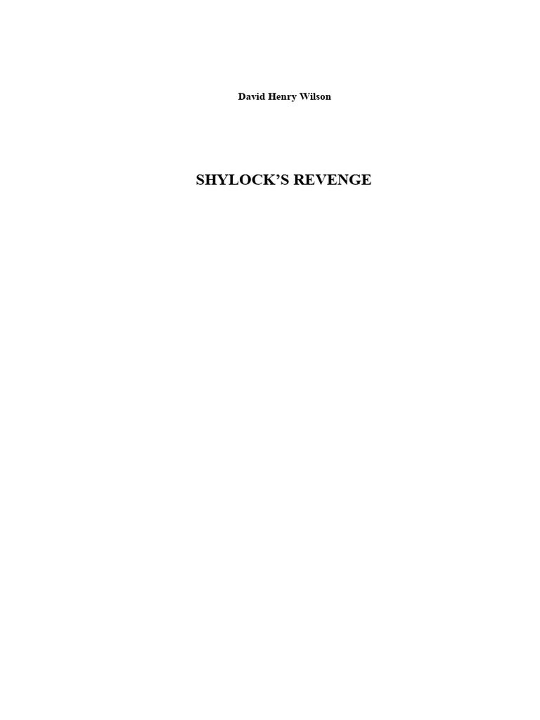 Shylock's Revenge | PDF | The Merchant Of Venice | Shylock