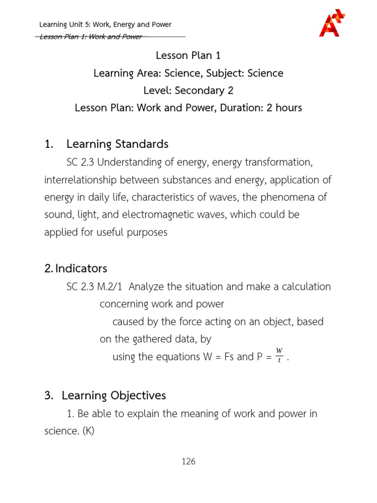 Secondary 2 Science: Work & Power | PDF | Force | Physical Quantities
