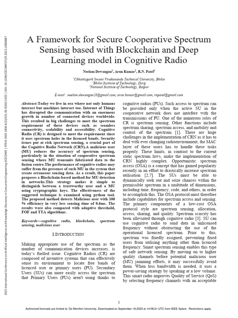 Cognitive Radio Systems | PDF | Radio | Wireless