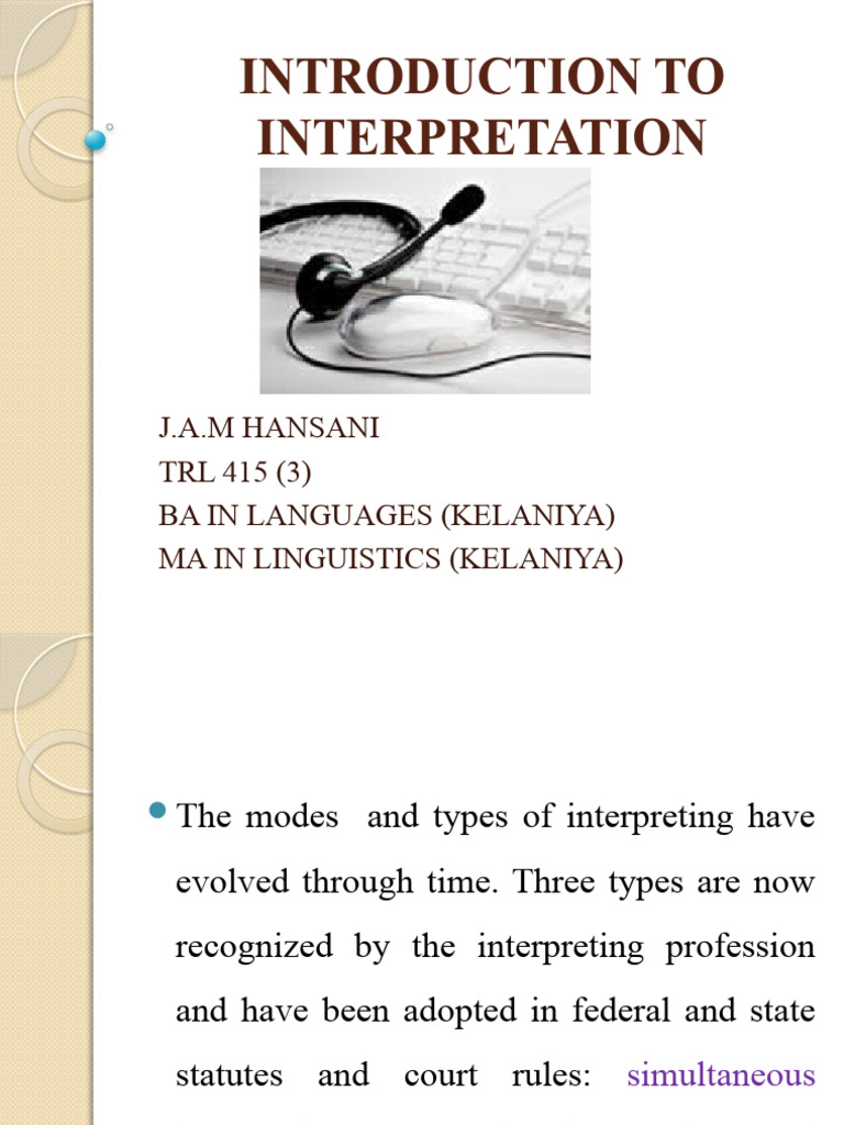 415 Lecture - 5 | PDF | Language Interpretation | Translations