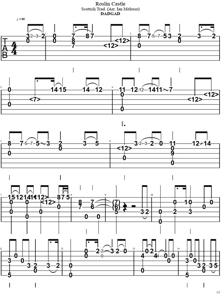 Roslin Castle Song Arrangement | PDF