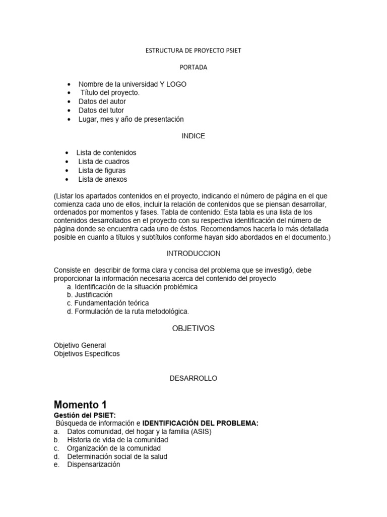 Estructura de Proyecto Psiet | PDF | Ciencia cognitiva | Science Estructura de Proyecto Psiet | PDF | Ciencia cognitiva | Science