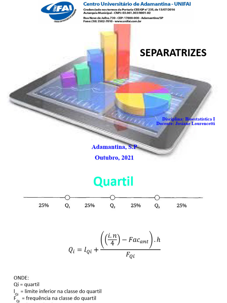 Cálculo de Quartis, Decis e Percentis | PDF